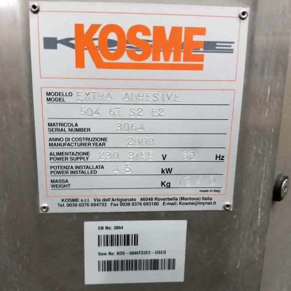 Used KOSME Extra Adhesive Rotary Labeler - Prospero Equipment